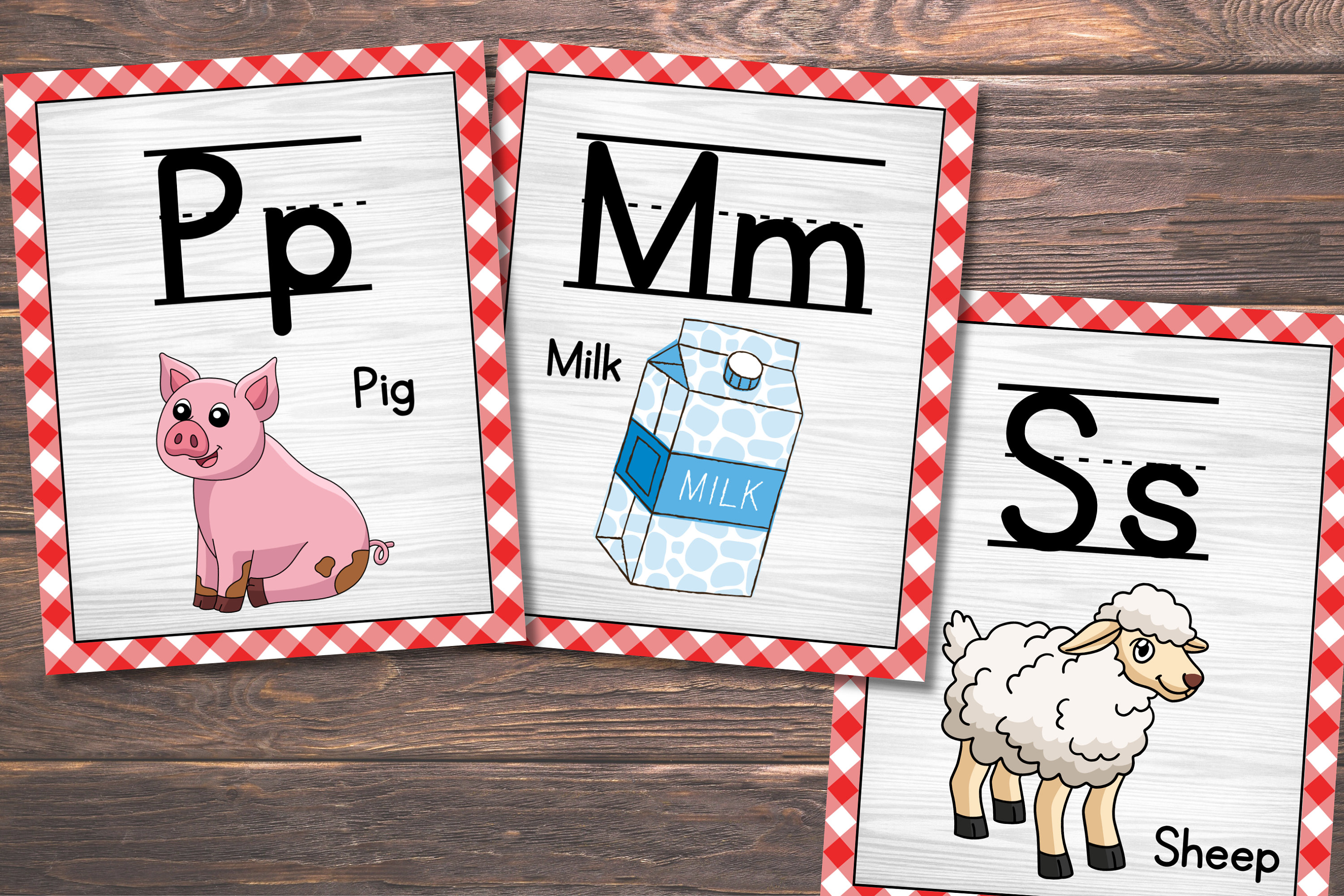 Printable Farm Theme Alphabet Posters ABC Letters Classroom - Etsy UK