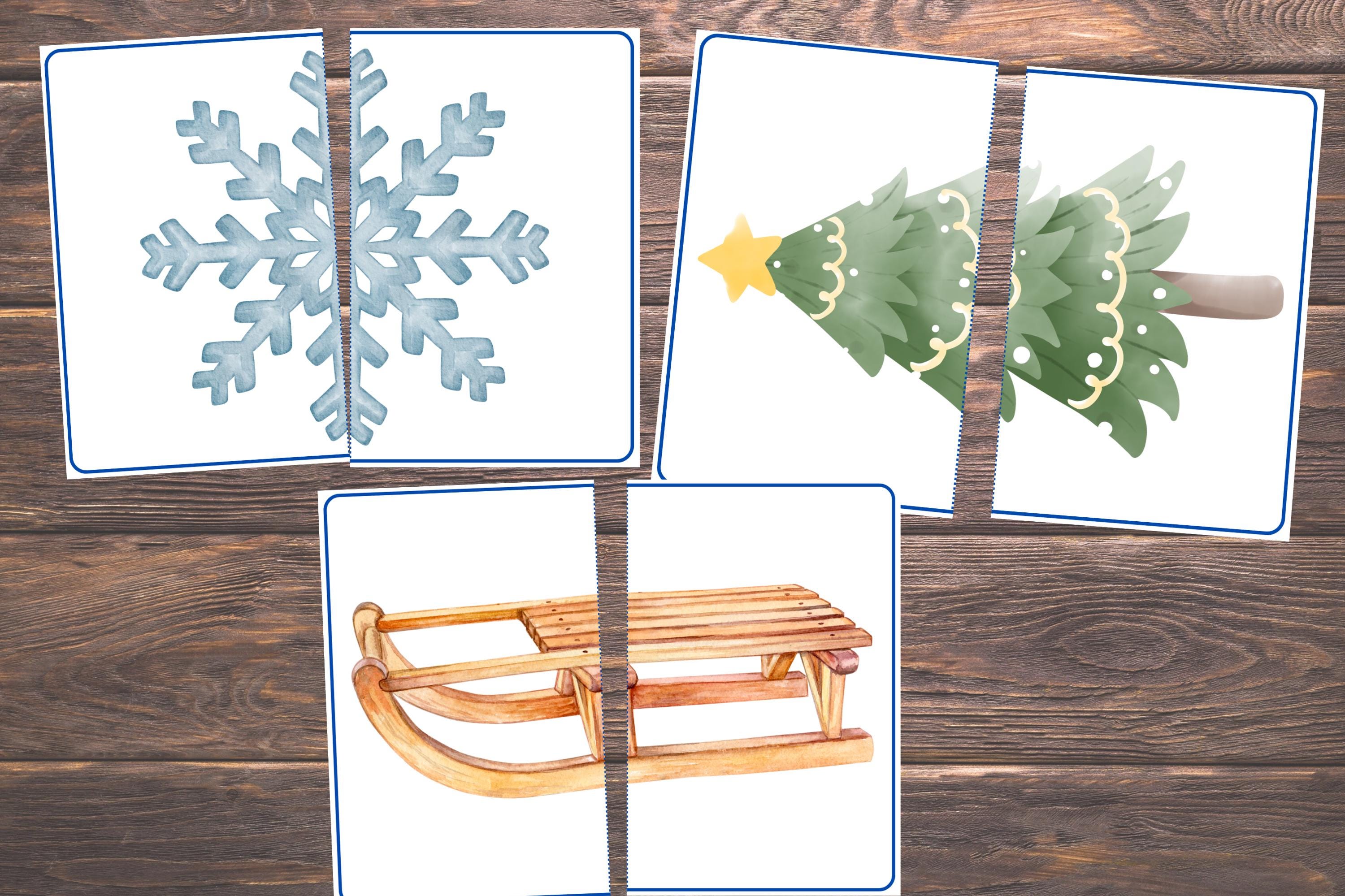 Winter Matching Toddler Activity,winter Matching, Montessori ...