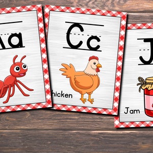 Printable Farm Theme Alphabet Posters | ABC Letters Classroom Decor ...
