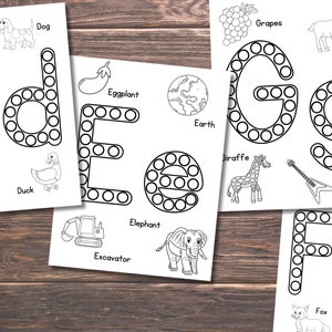 Do- A-DOT Alphabet Printable Worksheets, Activity for Kids, Toddlers ...