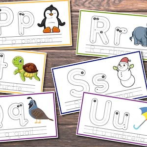 Alphabet Flashcards, Printable ABC Cards, Jumbo Tracing Cards, Play ...