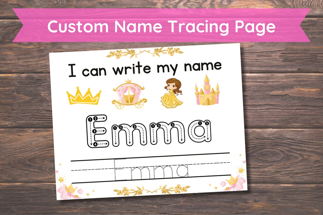 Custom Name Tracing Sheet Handwriting Practice Personalized Name Trace ...