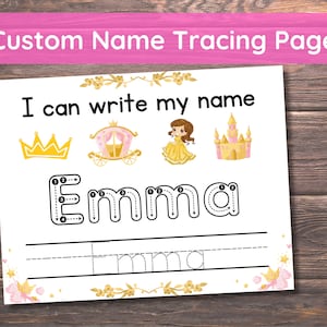 Custom Name Tracing Sheet Handwriting Practice Personalized Name Trace ...