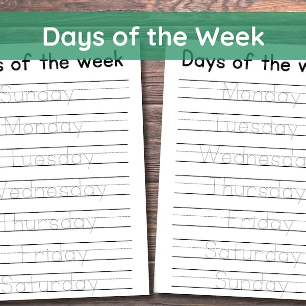 Days of the Week - Etsy
