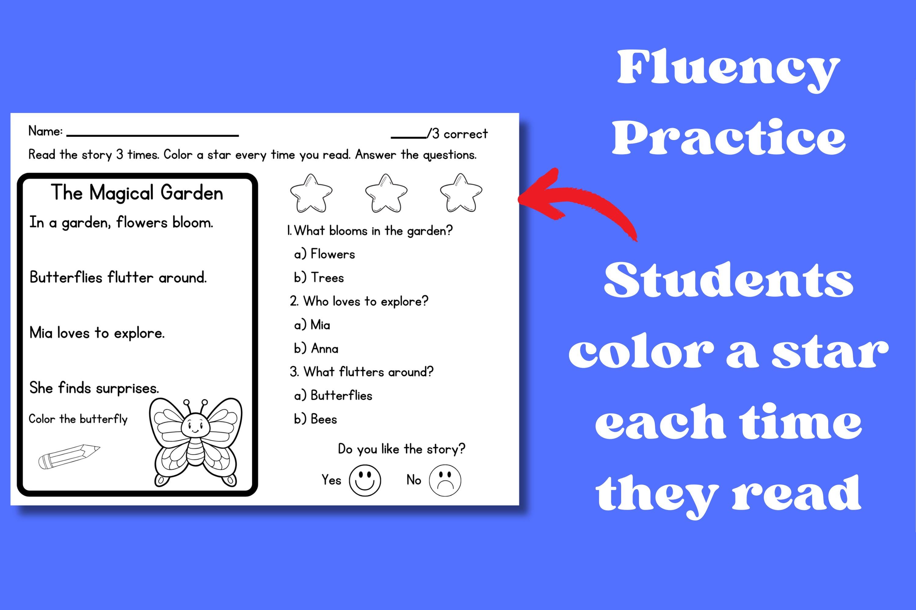 Kindergarten at Home Reading Worksheets | Comprehension Passages ...