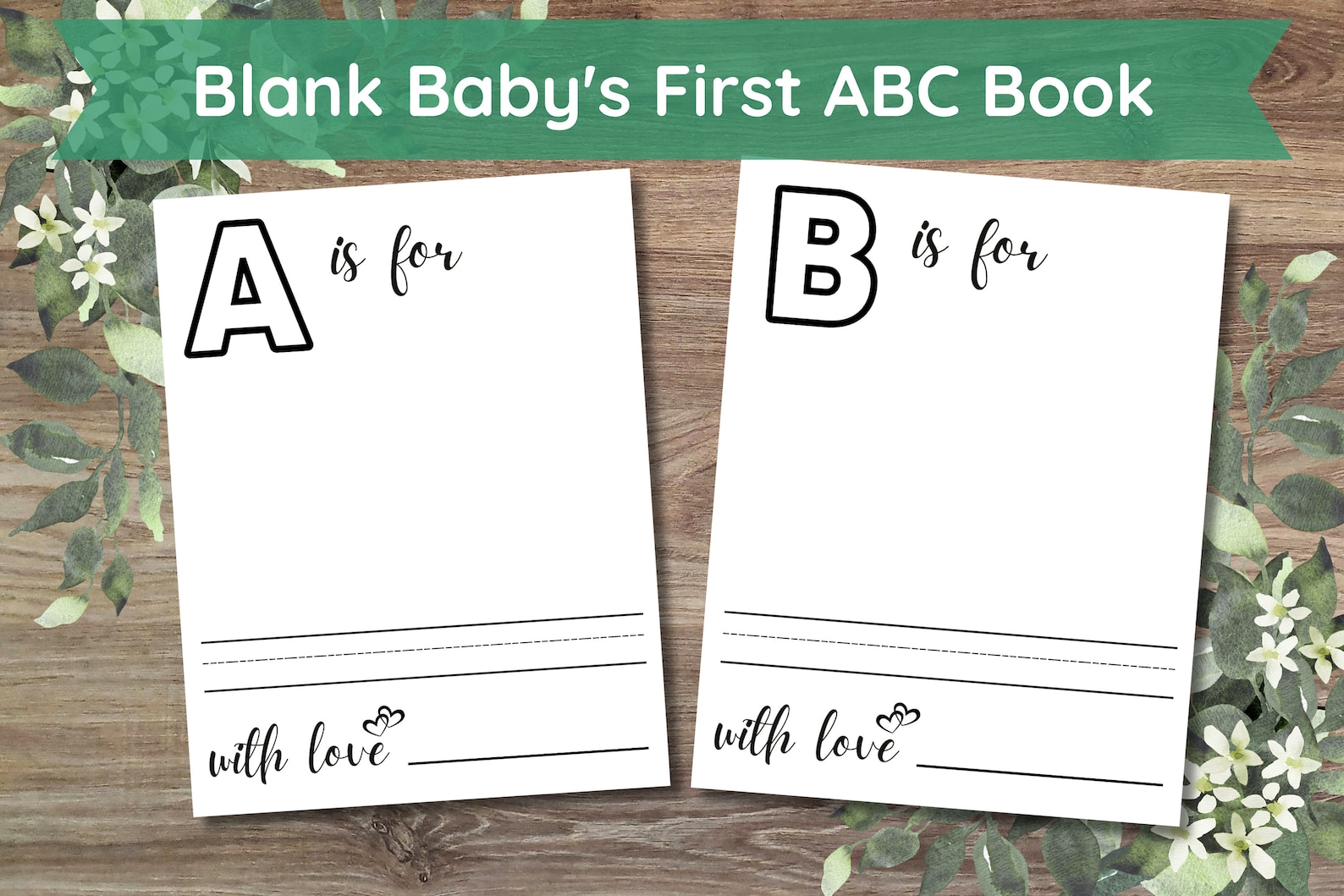Blank Alphabet Book, Baby's First ABC Book, Baby's First Alphabet Book ...