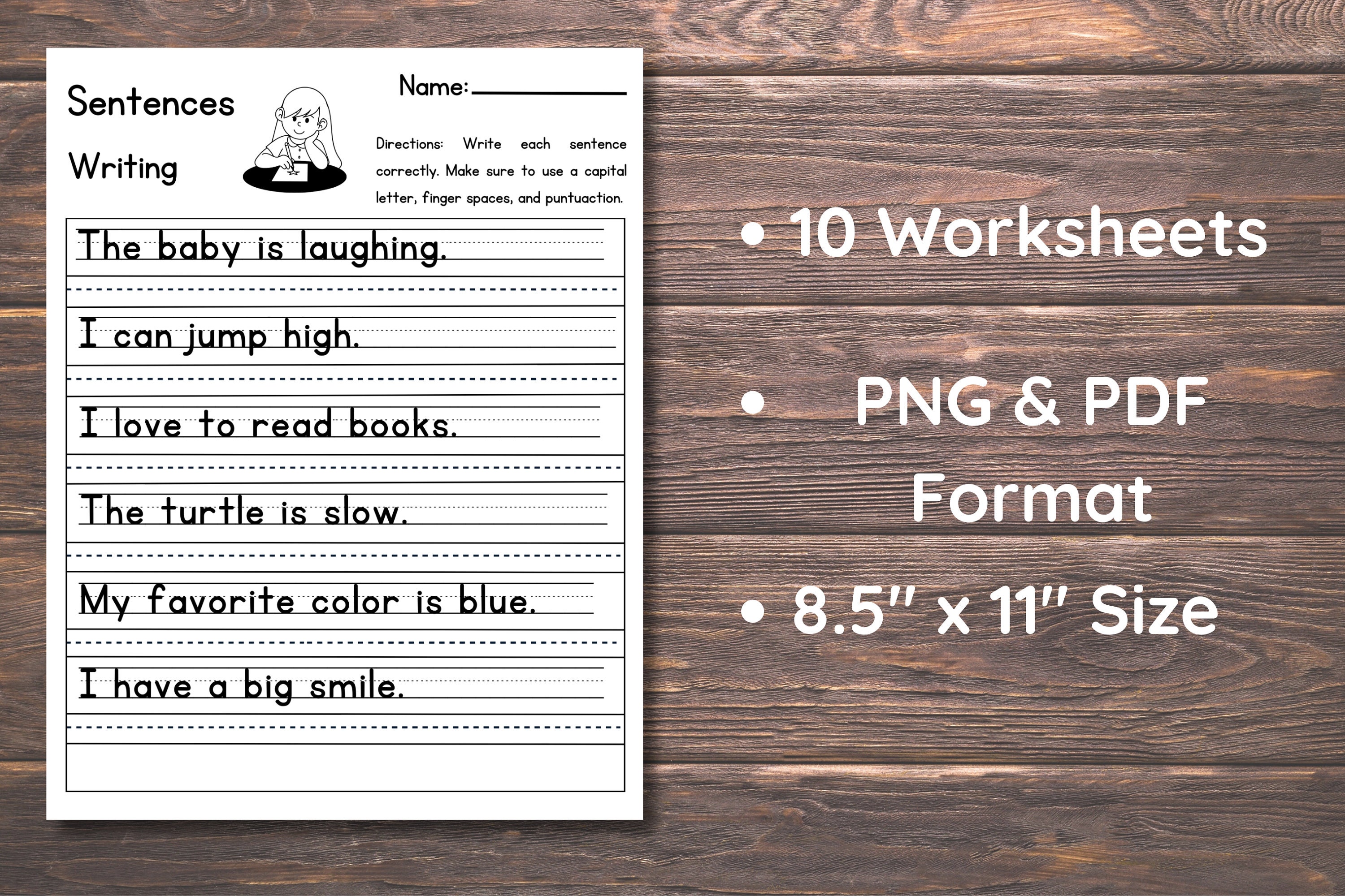 10 Printable Write the Sentence Worksheets Sentence Writing Worksheets ...