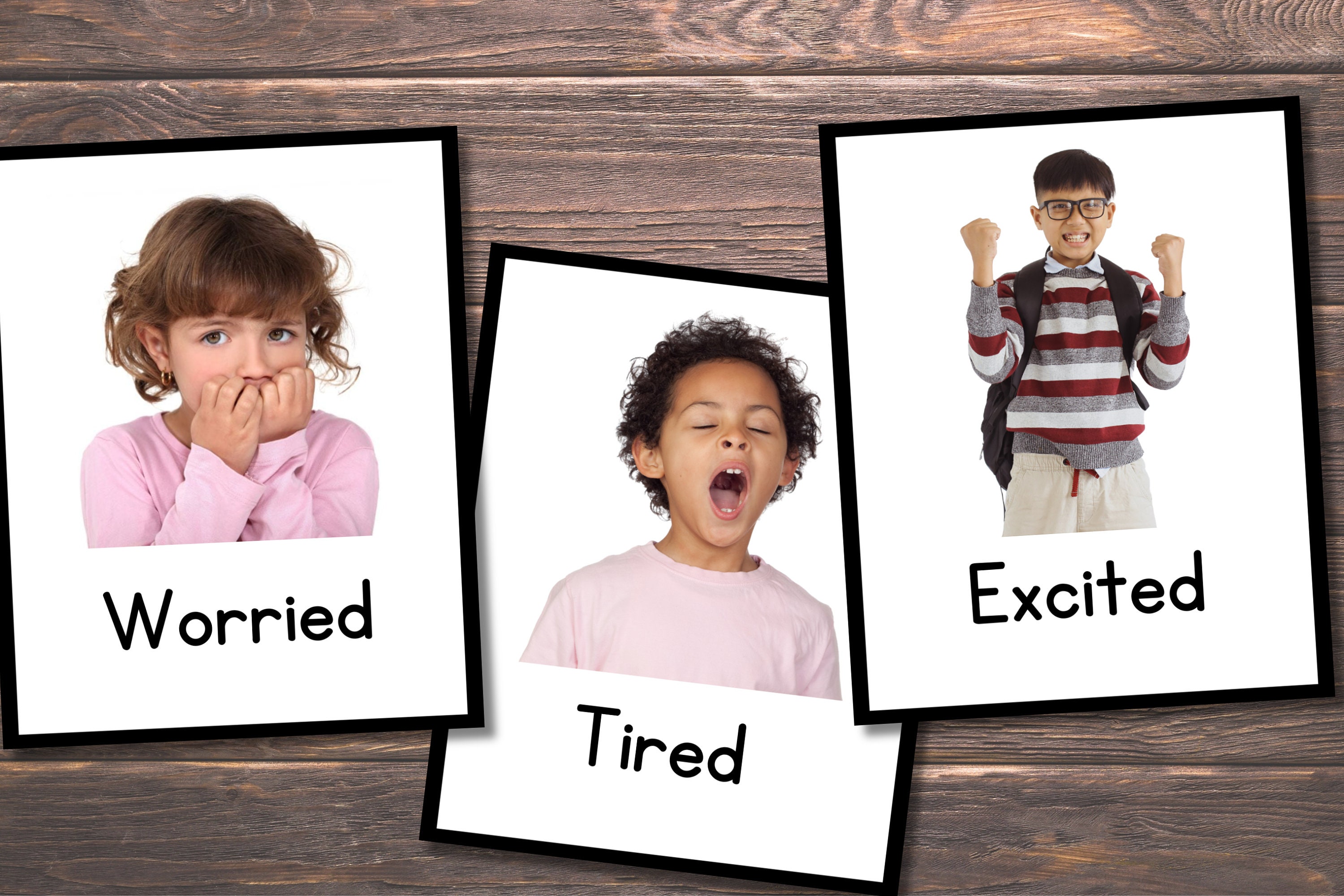 Photo Emotion 20 Flashcards Printable Features Real Children - Etsy