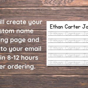 Custom Full Name Tracing PDF | Personalized Handwriting Practice for ...