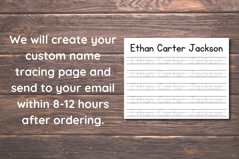 Custom Full Name Tracing PDF | Personalized Handwriting Practice for ...