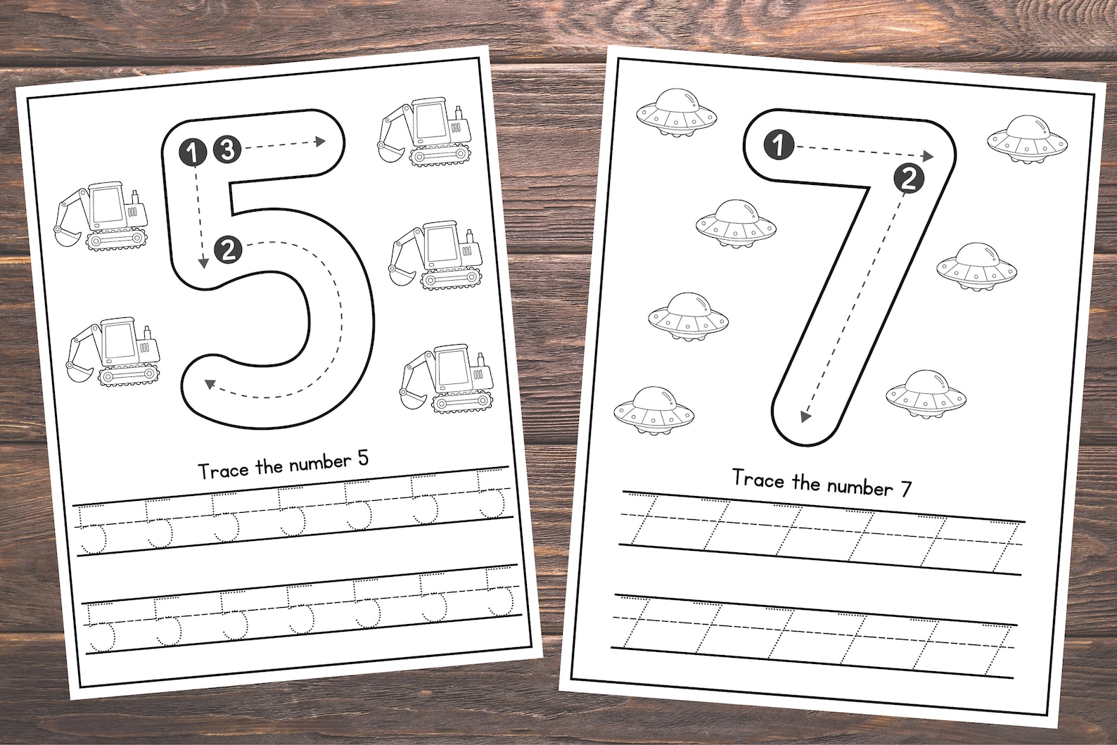 20 Number Tracing Worksheets, Traceable Numbers, Preschool Worksheets ...