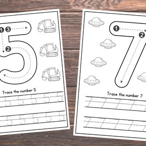 20 Number Tracing Worksheets, Traceable Numbers, Preschool Worksheets ...