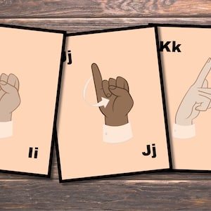 ASL (american Sign Language) Alphabet Posters & Flashcards | ASL ...