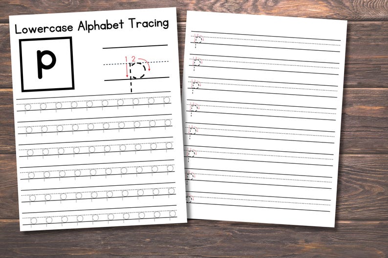 52 Printable Lowercase Alphabet Tracing Worksheets. Preschool ...