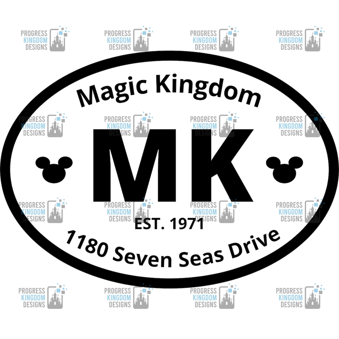 WDW Magic Kingdom Oval Decal, SVG File for Cricut - Etsy