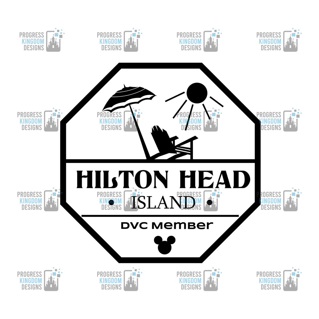 DVC Member Decal for Hilton Head Resort, DVC Member SVG File for Cricut ...