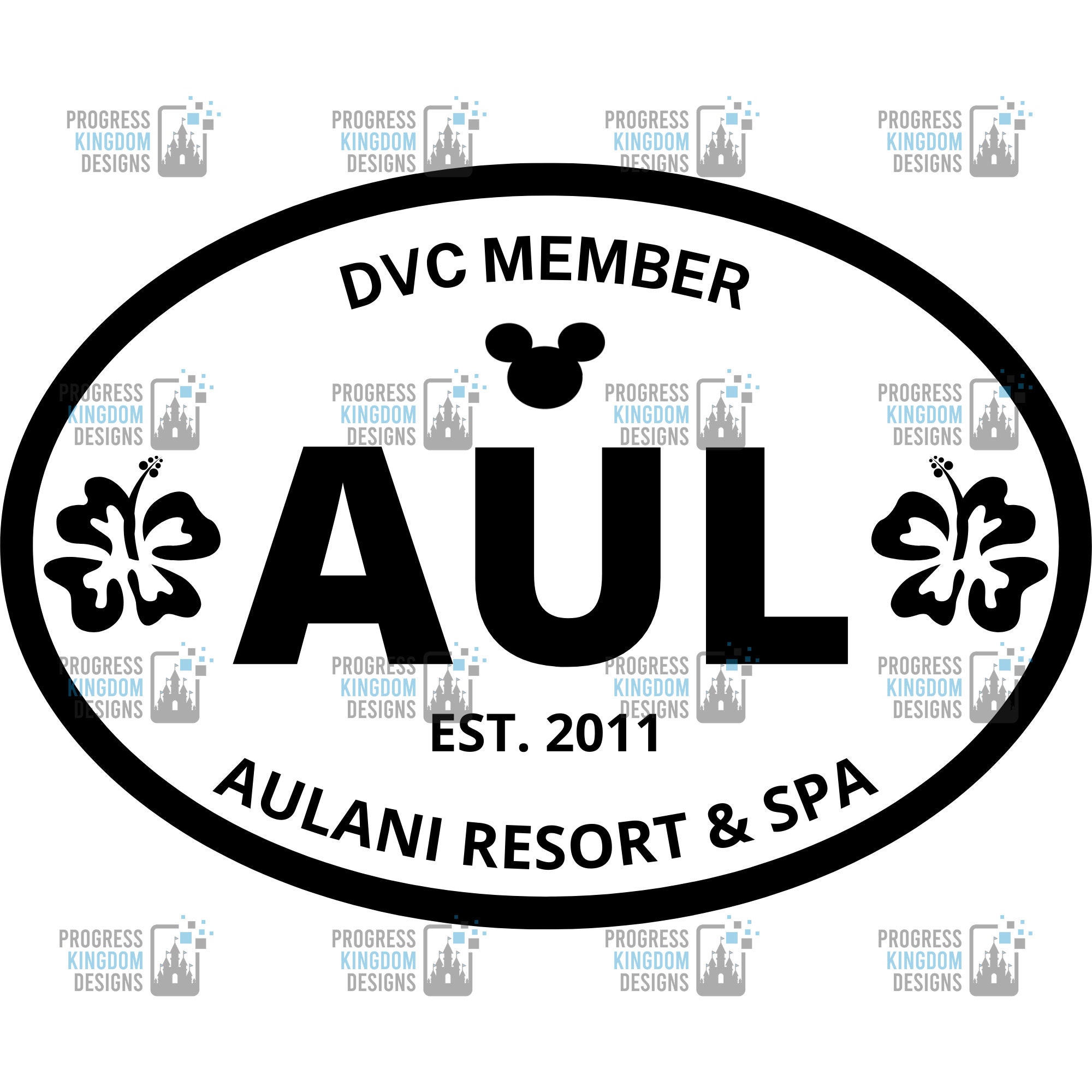 Aulani Resort & Spa AUL Oval Decal, DVC Member SVG File for Cricut - Etsy