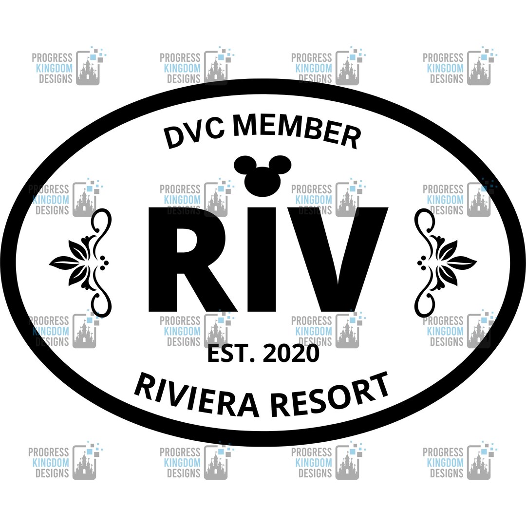Riviera Resort RIV Oval Decal, DVC Member SVG File for Cricut - Etsy
