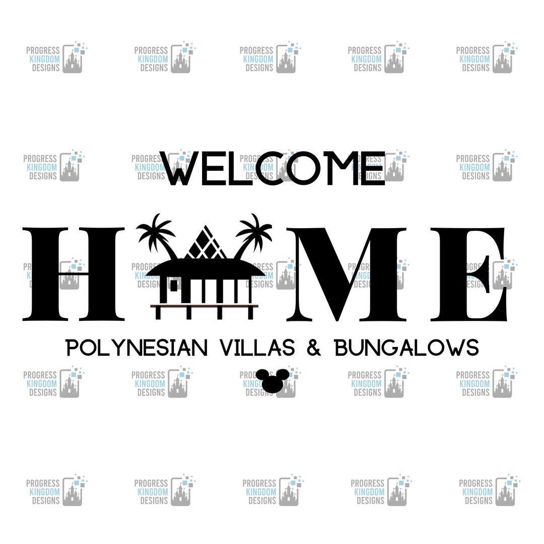 DVC Welcome Home Decal for Polynesian Resort, DVC Member SVG File for ...