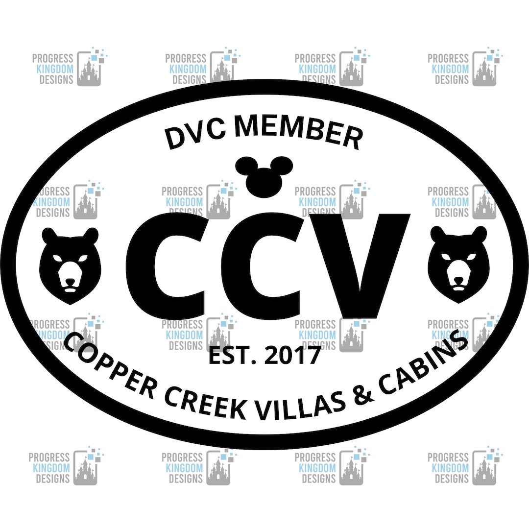 Copper Creek Villas (CCV) Oval Decal, DVC Member SVG File for Cricut - Etsy