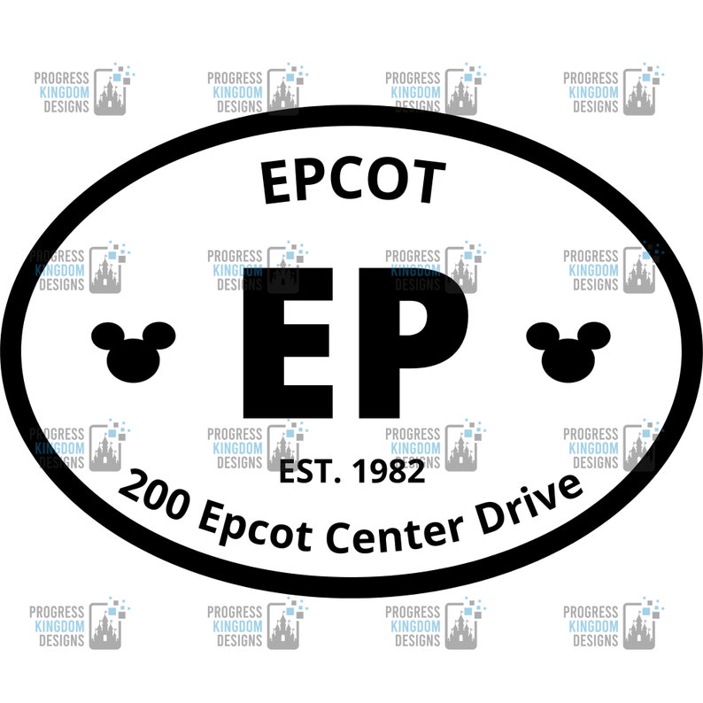 WDW EPCOT Oval Decal SVG File for Cricut - Etsy
