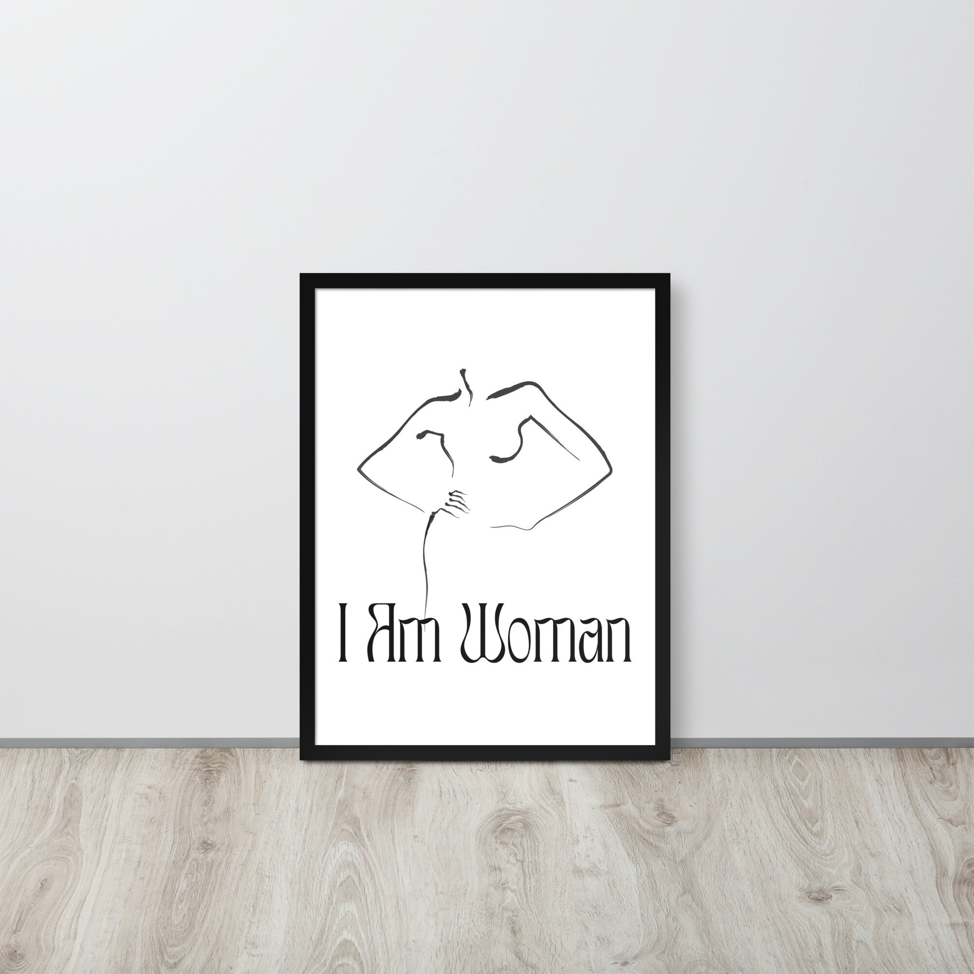 I Am Woman Line Art Female Body Line Art Abstract Line Art - Etsy