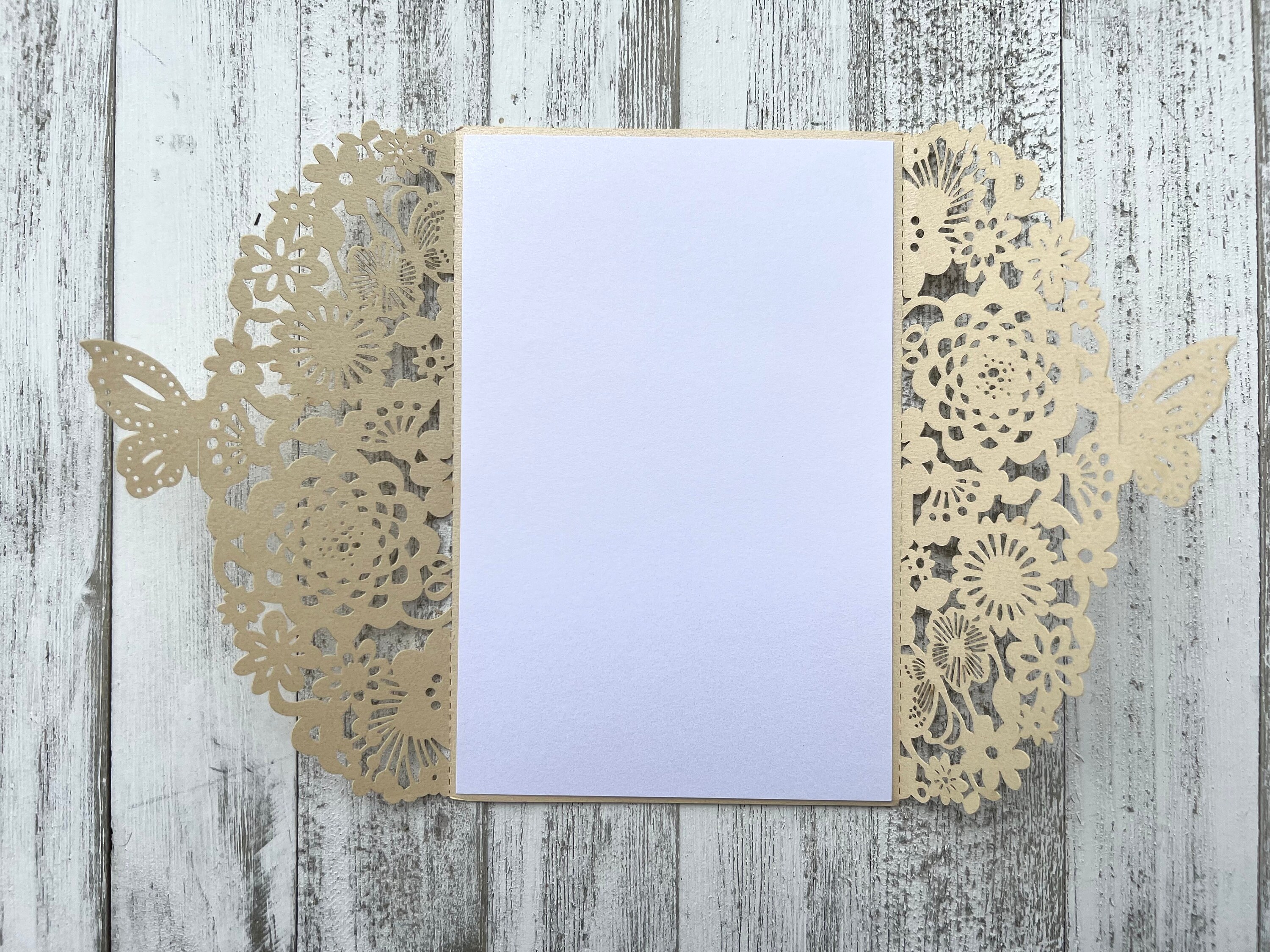 Laser Cut Cover for Wedding Invitations With Glitter Card for Printing ...