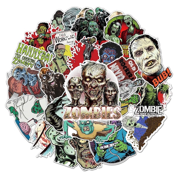 Zombie Stickers - Etsy