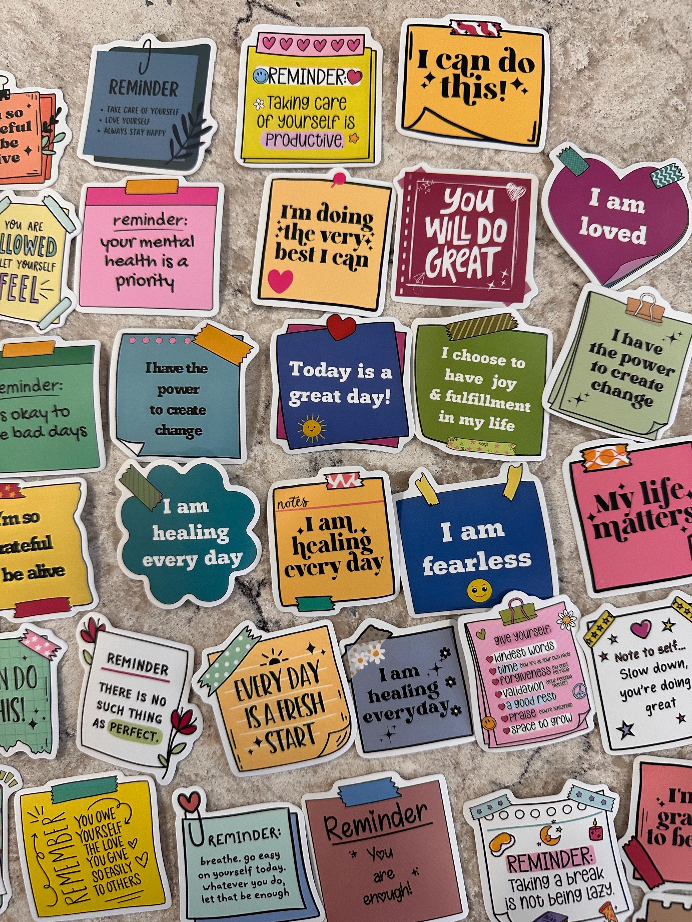 5-100 Positive Affirmations | Positive Statement Stickers - Etsy
