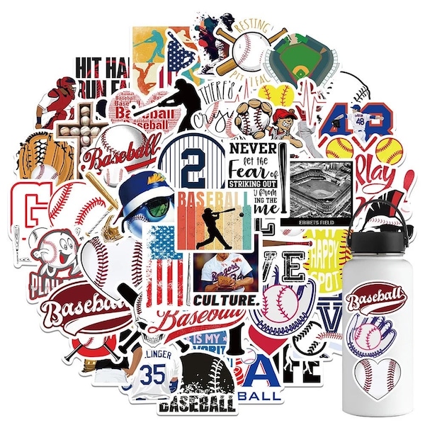 Baseball Stickers - Etsy