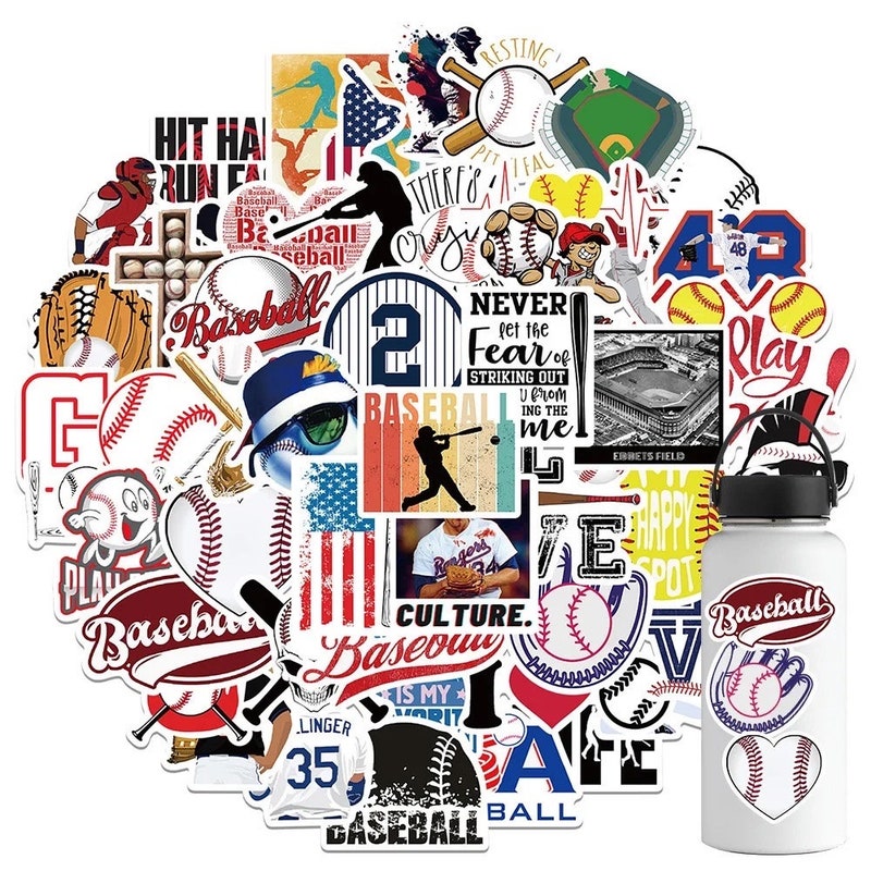 Baseball Stickers - Etsy