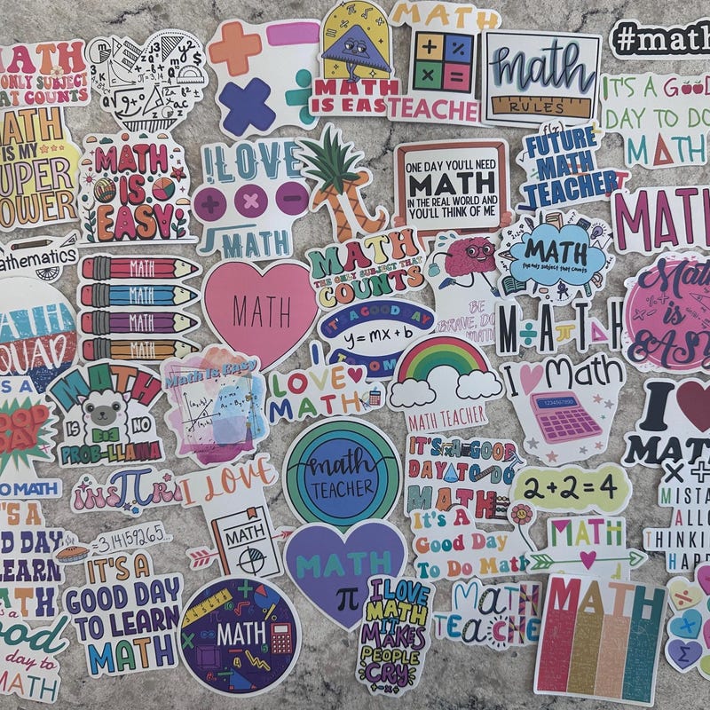 Math Stickers - Etsy