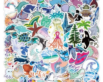 Sea Creature Vinyl Stickers - Etsy