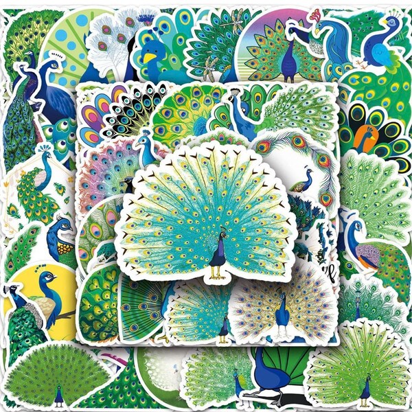 Peacock Stickers - Etsy