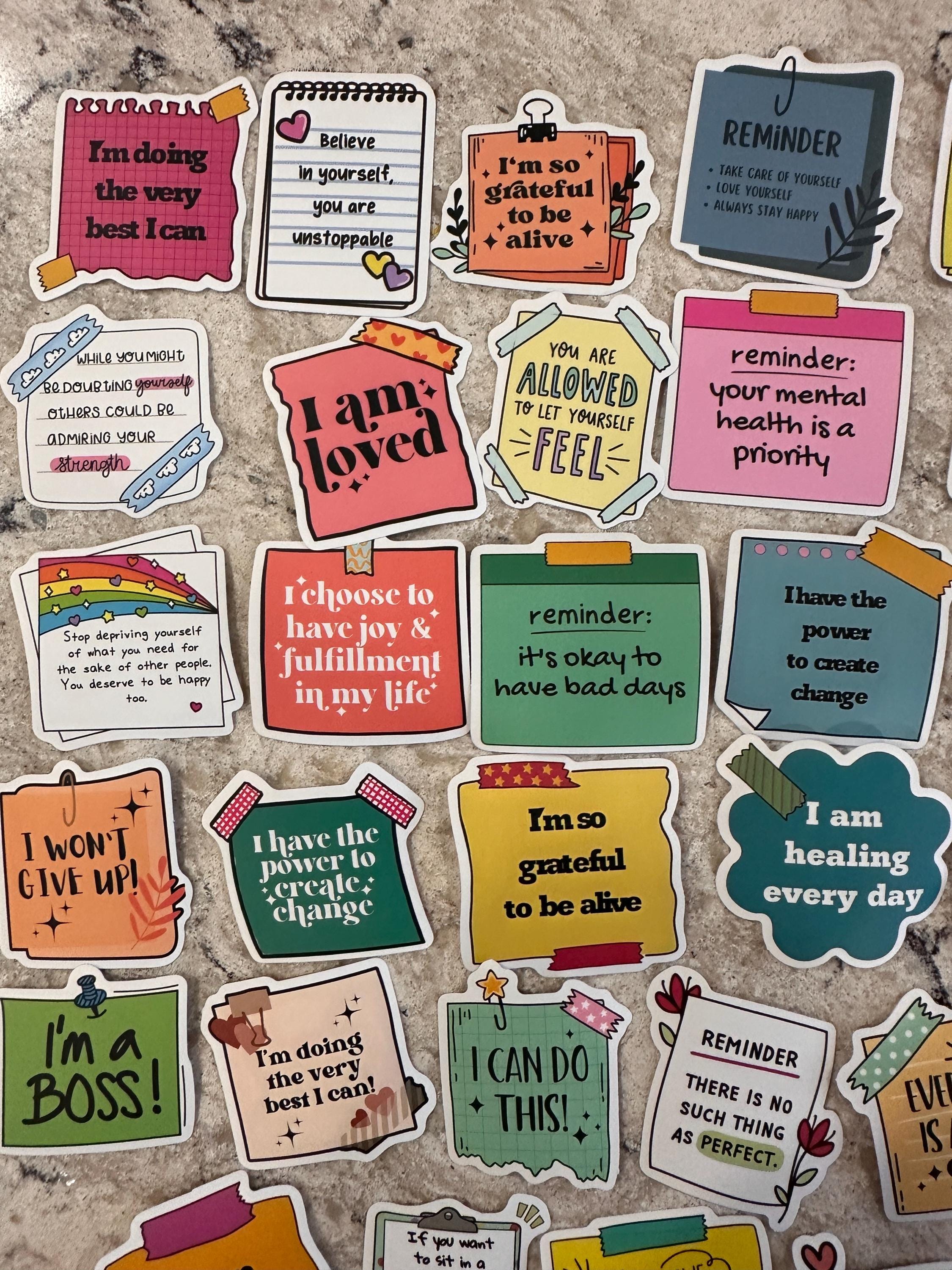 5-100 Positive Affirmations | Positive Statement Stickers - Etsy