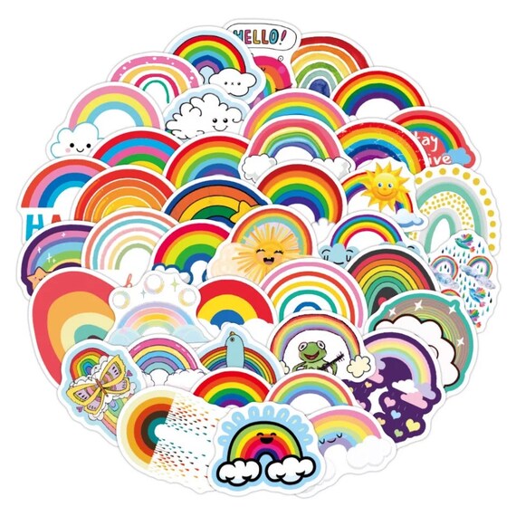 5-200 Rainbow Stickers - Etsy
