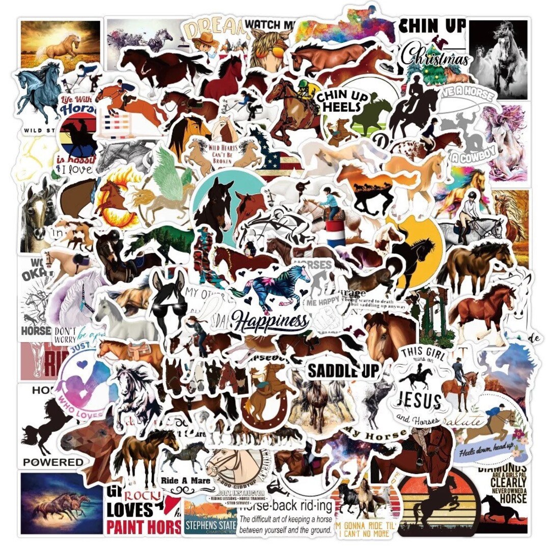 5-200 Equestrian Horse Stickers - Etsy