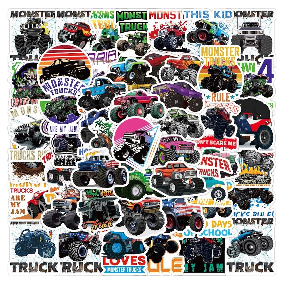 5-200 Monster Truck Stickers - Etsy