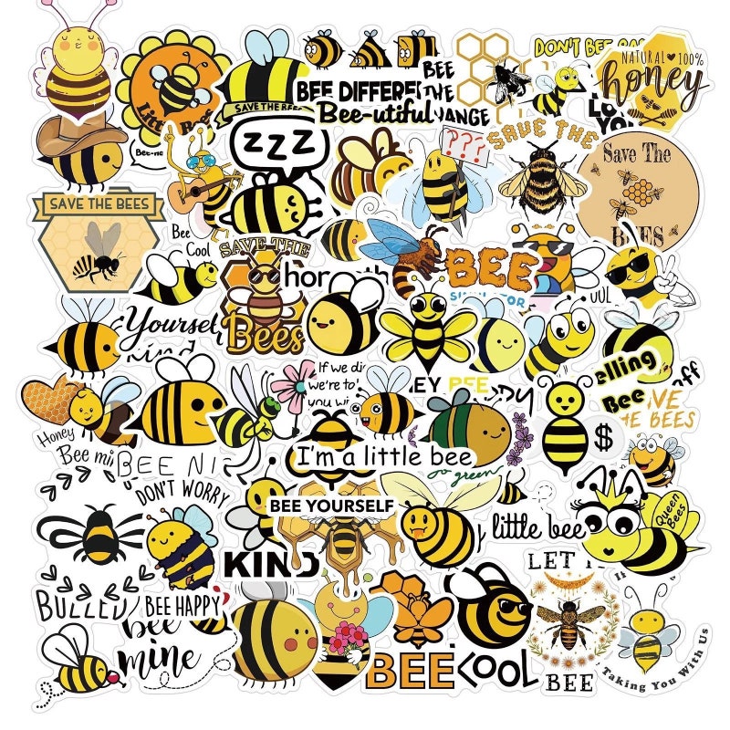 Bee Sticker - Etsy