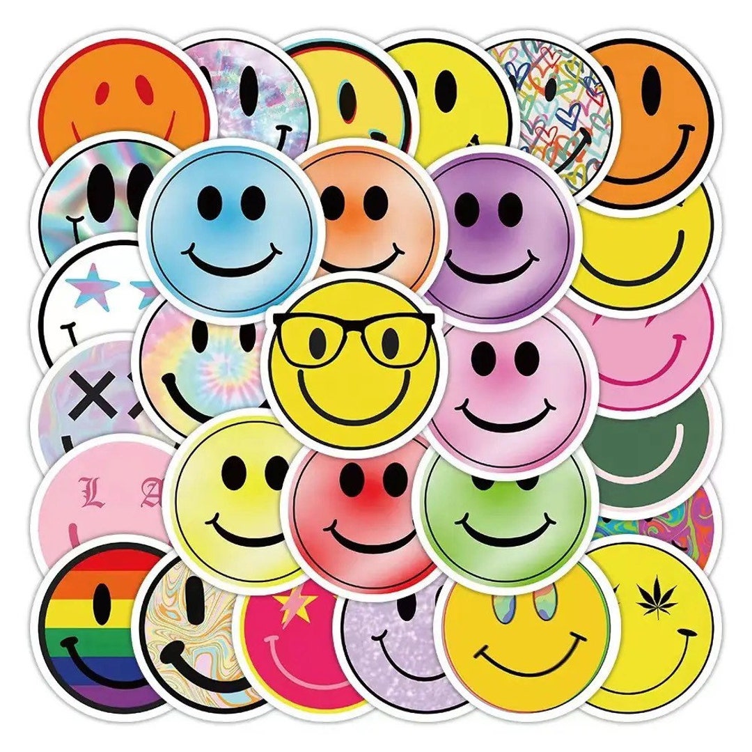 5-200 Smiley Face Stickers - Etsy
