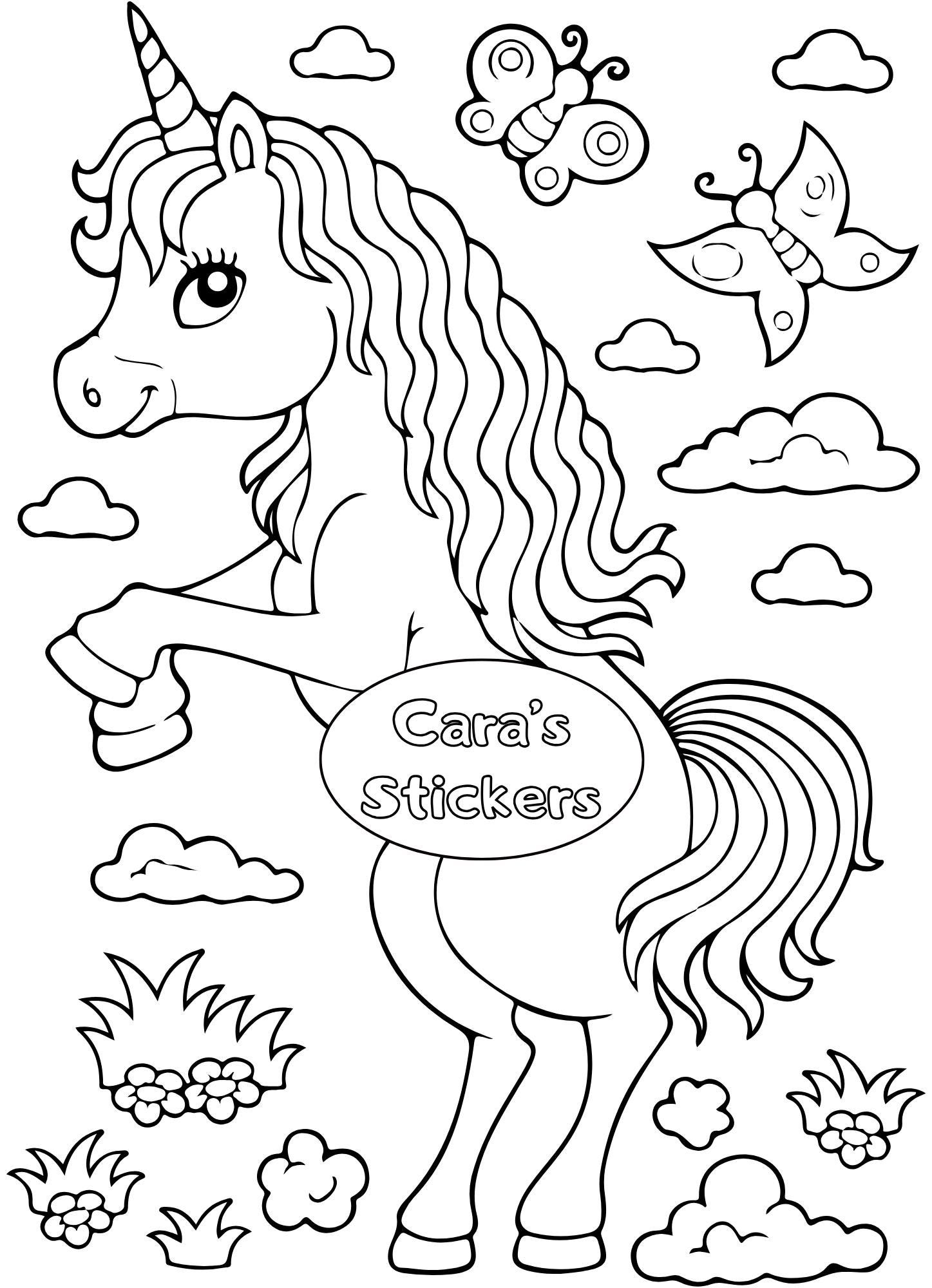 Personalized Coloring Page Sticker Book | Sticker Album WITH 10 FREE ...