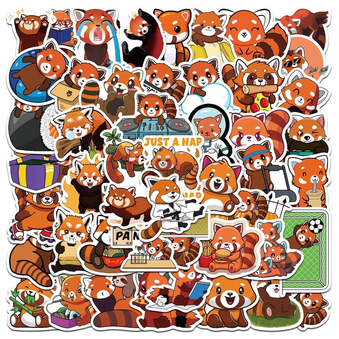 5-200 Red Panda Stickers - Etsy