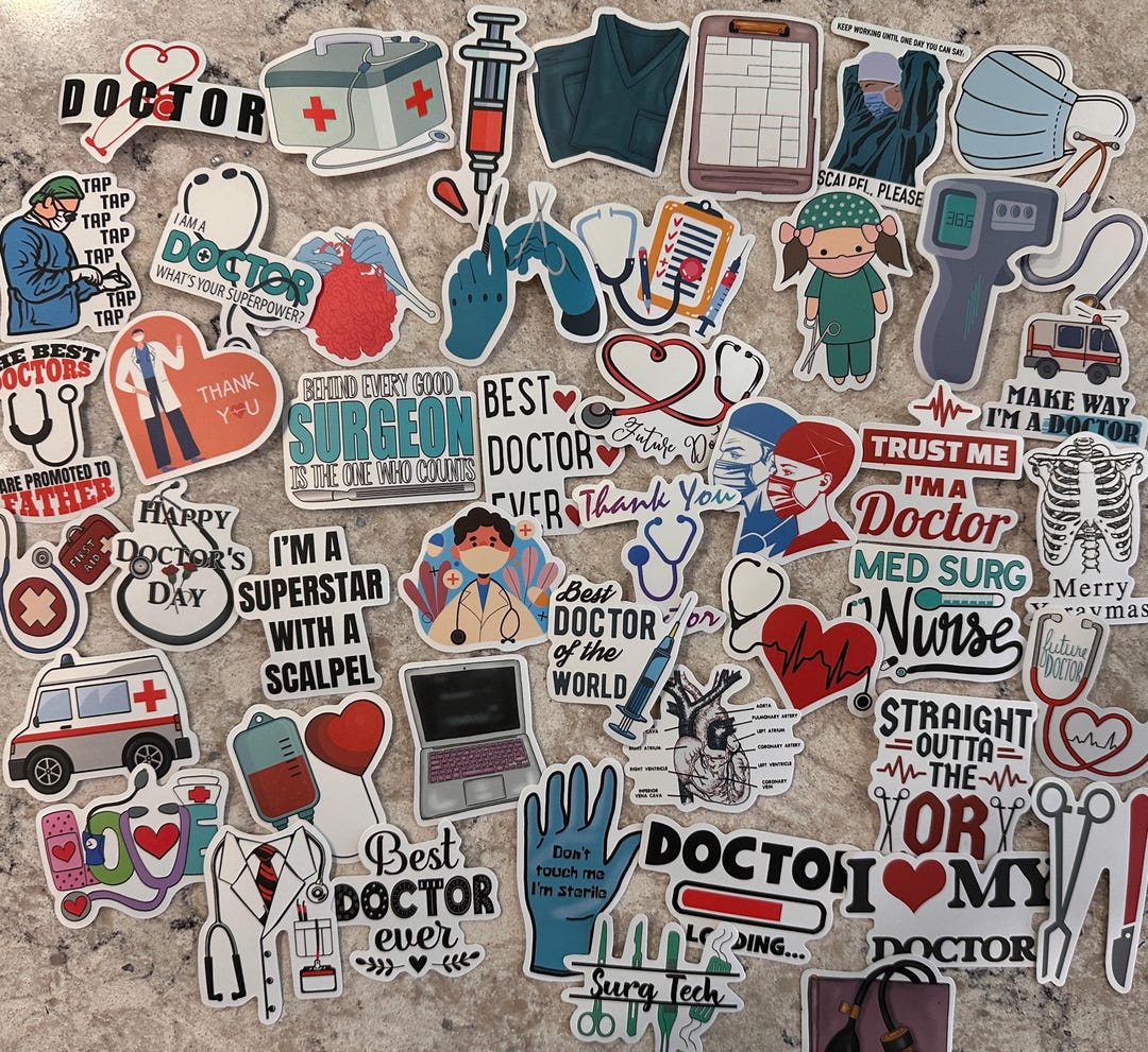 5-200 Doctor | Medical | Surgeon Stickers - Etsy