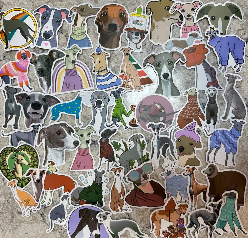5-200 Greyhound Dog Stickers - Etsy