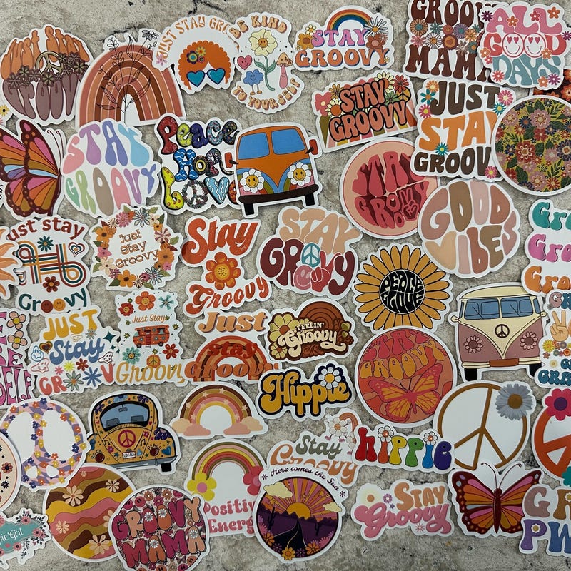 Hippie Stickers Funny - Etsy