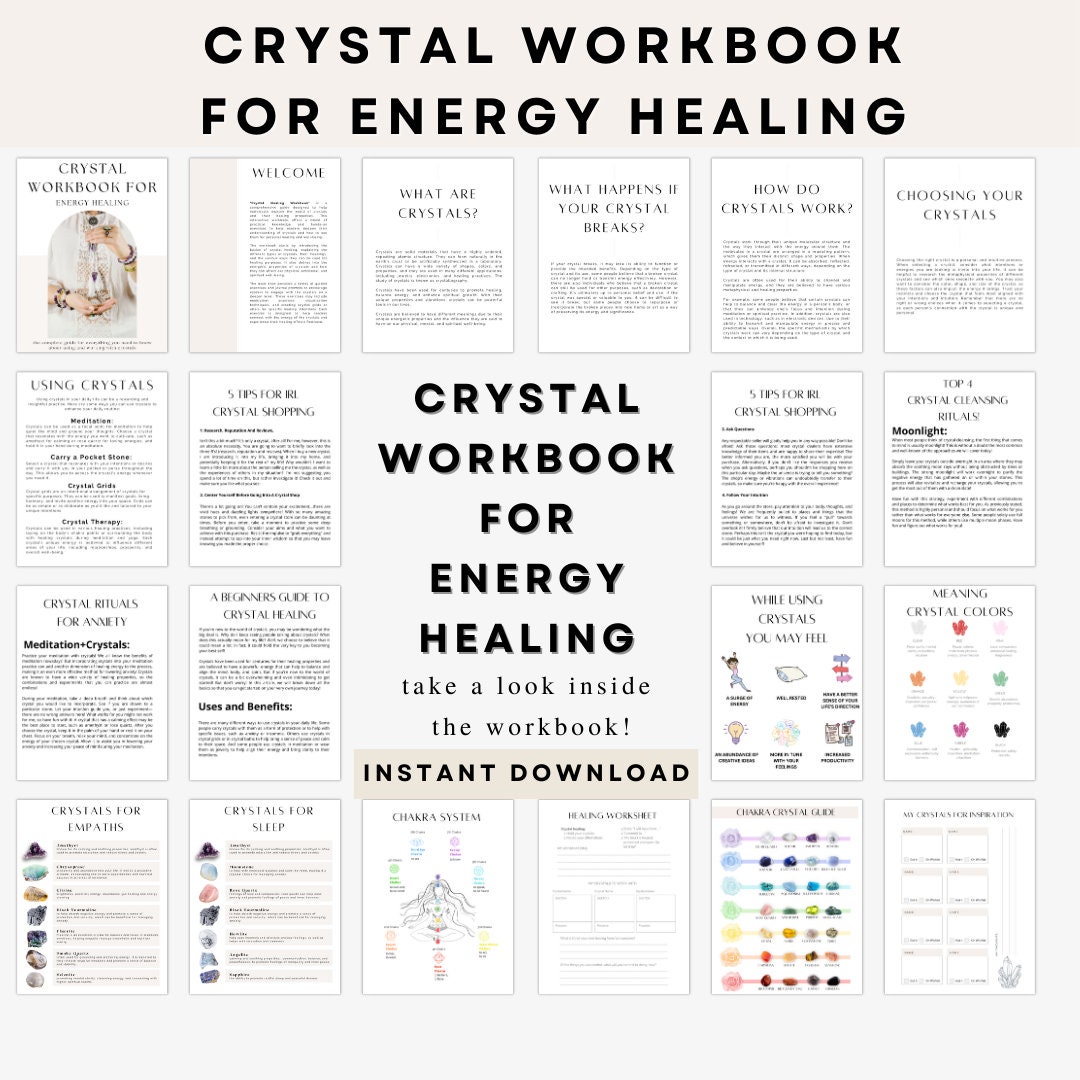 Crystal Workbook for Energy Healing Crystal Guide for Beginners ...