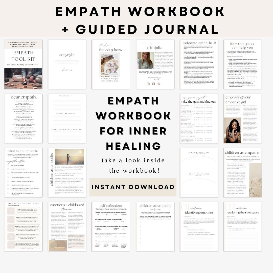 Empath Workbook for Beginners | Spirituality Workbook | Empath Protection | Healing Trauma ...