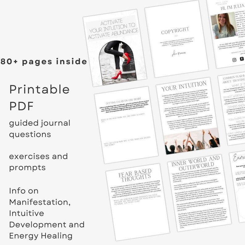 Manifest Abundance Workbook | Intuitive Development Manifestation ...