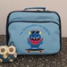 Monster Eating Watermelon and Name or Text on Lunch Box - Etsy