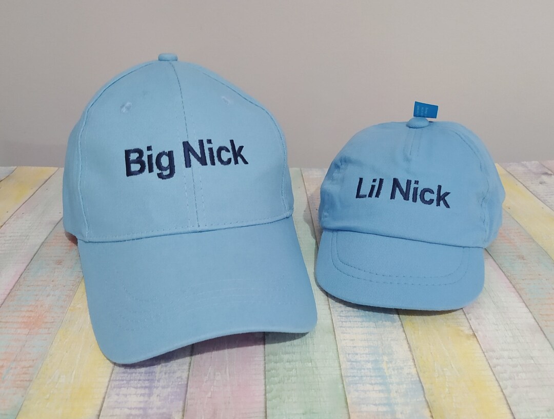 Big Nick Lil Nick My Name Matching Hats Set of Two Caps Machine ...